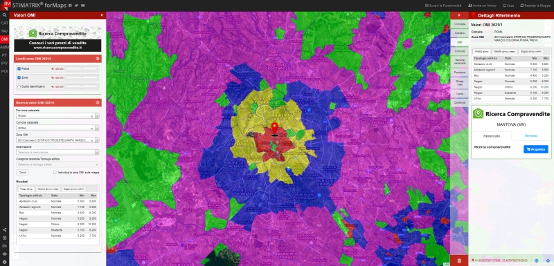 STIMATRIX® - forMaps: valori OMI 1° semestre 2021